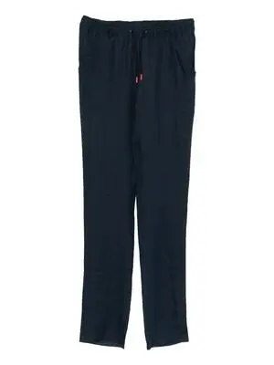 Kiton Drawstring Flared Trousers - Black