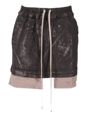 Rick Owens Mini Skirt With Drawstring Waist - Black