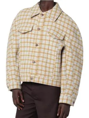 Séfr Plaid Casual Jacket - Beige