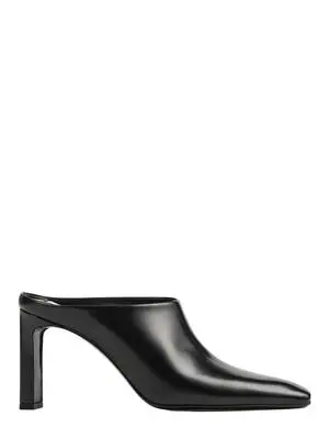 TOTEME Slip On Heeled Mules With Square Toe And Open Back - Black