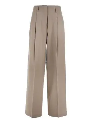 GOLDEN GOOSE Gabardine Straight Leg Trousers - No