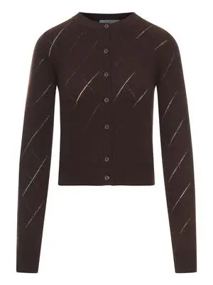 Prada Cashmere Cardigan - Brown