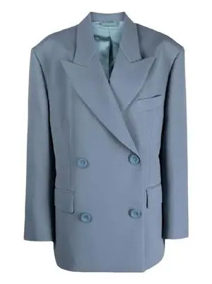 Acne Studios Double-breasted Blazer - Gray-blue