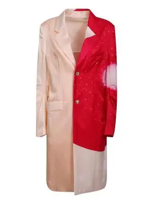 PLEATS PLEASE BY ISSEY MIYAKE Graphic Button-up Coat - Nude