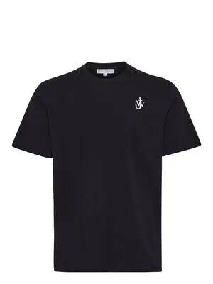 J.W.ANDERSON Jw Anderson Anchor Embroidered T-shirt - Black