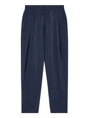 Giorgio Armani Button Detailed Straight Leg Trousers - Blue