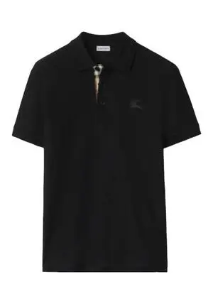 Burberry Eddie Logo Polo Shirt - Black