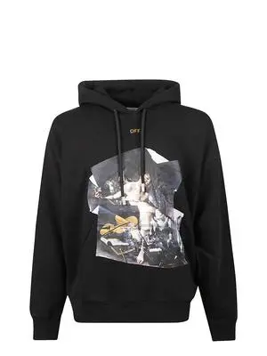 Off-White Graphic Print Hoodie - Black