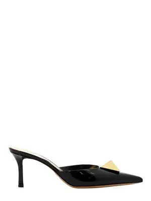 Valentino Garavani One Stud 70mm Leather Mules - Black