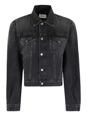 HAIKURE Long-sleeved Denim Jacket - Black
