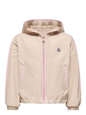 Moncler Sarracenia Hooded Jacket With Zip Closure - Beige