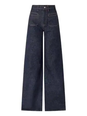 KHAITE Khaite Delmonico High-Waisted Wide-Leg Jeans