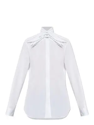 Moschino Long Sleeve Shirt With Bow Detail - White