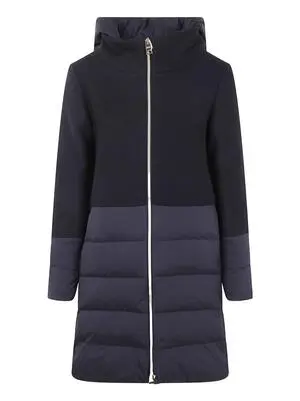 Herno Hooded Padded Jacket With Zip Closure - Black