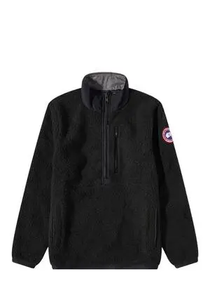 Canada Goose Long-sleeved Fleece Pullover Hoodie - Black