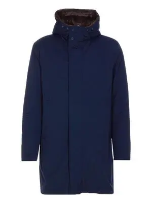 Herno Hooded Padded Coat - Navy Blue