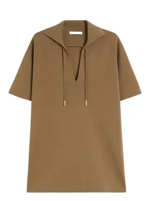 Max Mara Max Mara Poltava Short-Sleeved Drawstring Jumper Hazelnut Brown