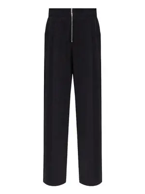 Proenza Schouler Wool Wide-leg Pleated Trousers - Black