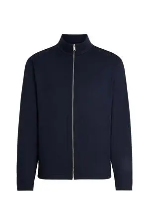Zegna Zip-up Sweatshirt - Navy Blue