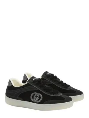 Gucci Logo Patch Low-top Sneakers - Black