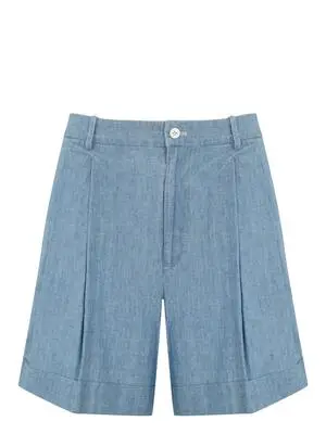 POLO RALPH LAUREN Polo Ralph Lauren Pleated Chambray Shorts