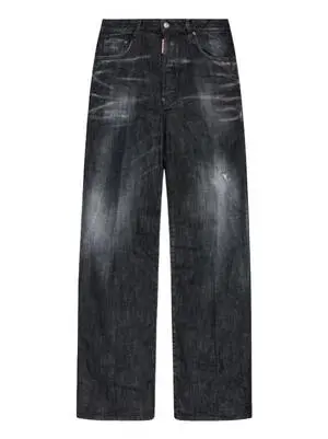 Dsquared2 Distressed Loose-fit Jeans - Black