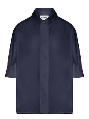 JIL SANDER Jil Sander Organdy Buttoned Shirt Midnight
