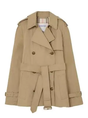 Burberry Short Trench Coat - Sparrow Beige