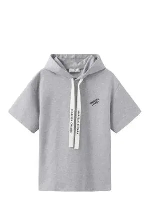 Marissa Chiara Short-sleeved Hooded T-shirt - Grey