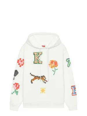Kenzo All-over Graphic Patch Hoodie - White