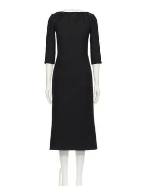 VALENTINO Valentino Bow Detailed Boat Neck Dress