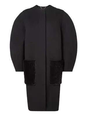 Fendi Single Breasted Midi Coat - Black