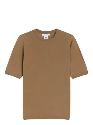 Max Mara Max Mara Gerico Short-Sleeved Knitted Jumper Hazelnut Brown