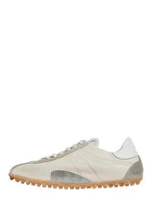 MAISON MARGIELA Textured Leather And Suede Sneakers - Cream