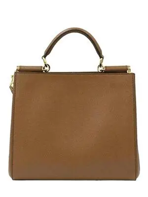Dolce & Gabbana Dolce & Gabbana Logo Detail Handbag Brown