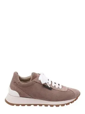 Brunello Cucinelli Round Toe Lace-up Sneakers - Multicolor