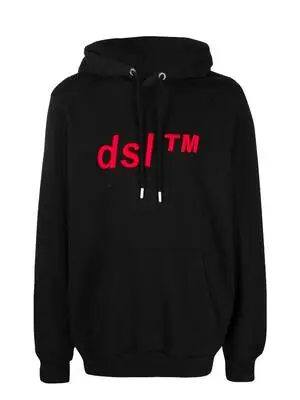 DIESEL® Logo Embroidered Hoodie - Black