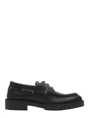 Burberry Raft Lace-up Boat Shoe - Black