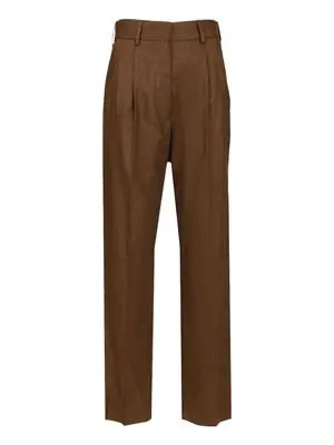 BLAZÉ MILANO Pleated Tailored Trousers - Brown