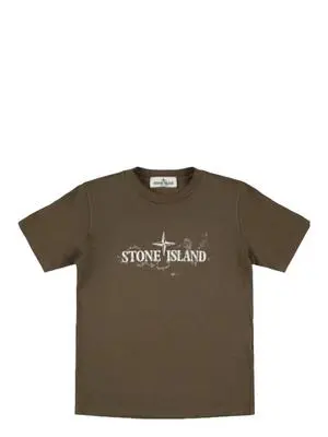Stone Island Printed Cotton Jersey T-shirt - Military Green