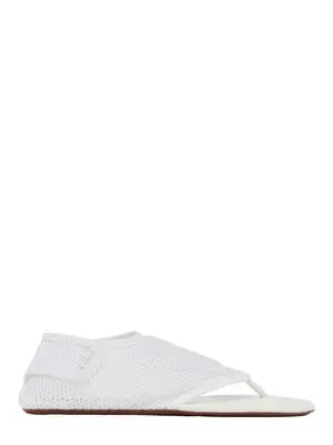 Alaïa Fishnet Thong Sandals - White