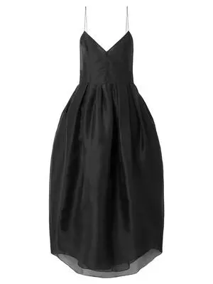 Khaite Colette Silk Organza Dress - Black