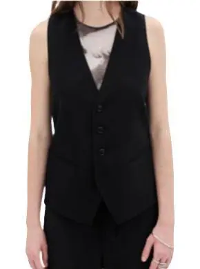 ANN DEMEULEMEESTER Charlotte Button-fastening Waistcoat - Black