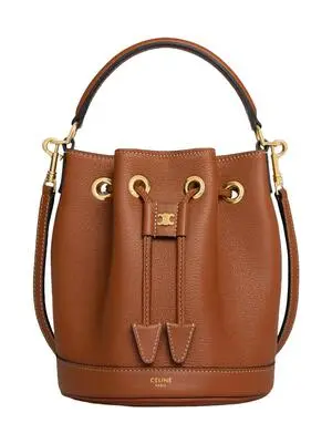 Celine Teen Clara Bag In Supple Grained Calfskin - Tan