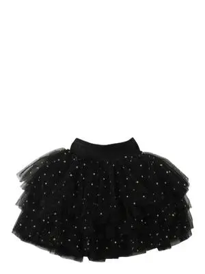 Balmain Sequined Tulle Skirt - Black