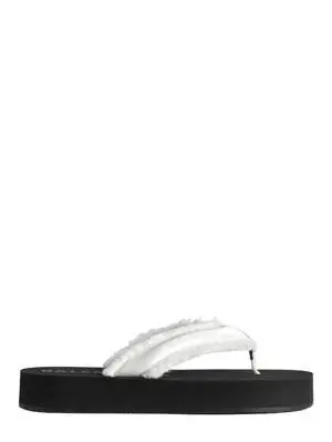 Balenciaga Balenciaga Frayed Platform Flip-Flops Off White
