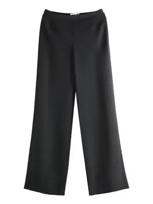 THE ROW Roger Wide-leg Trousers - Black