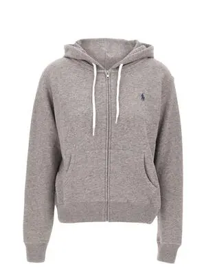 Polo Ralph Lauren Full-zip Hoodie With Drawstring - Gray