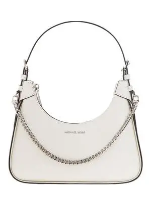 Michael Kors Wilma Medium Leather Shoulder Bag - White