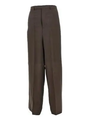 Rick Owens Tailored Pleated Trousers - Brown
